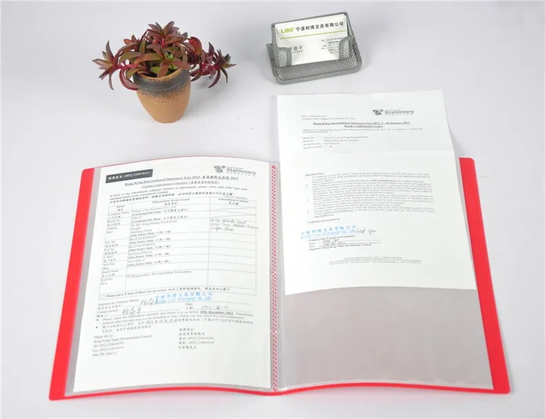 Clear New Document Display Book Fc Size 20 Pocket Pp Plastic File ...