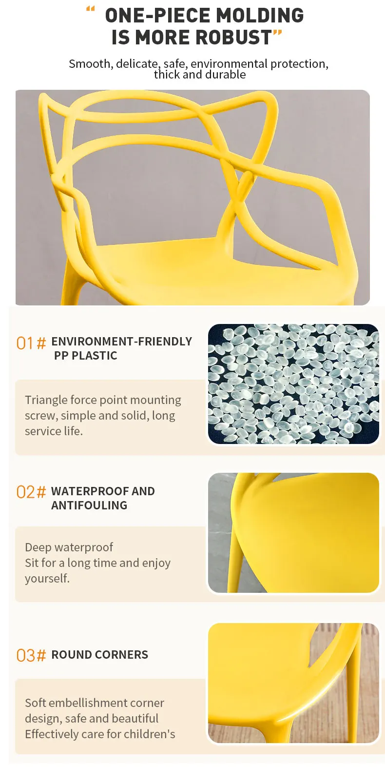 Modern Design Plastic Chairs For Restaurants And Coffee Shop Cat Ears ...