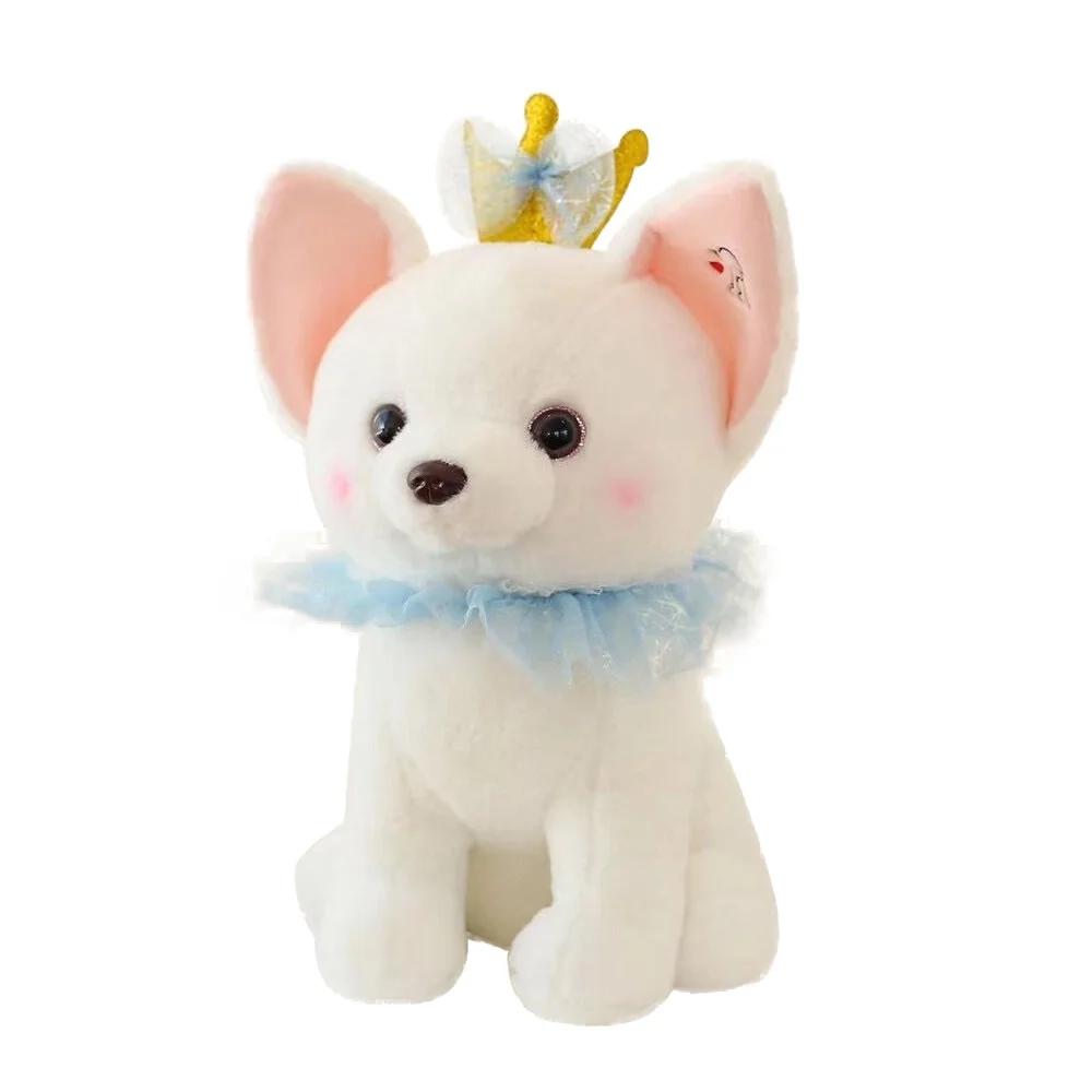 White Grey Custom Stuffed Police Dog Plush Toys Big Head Dog Plush ...