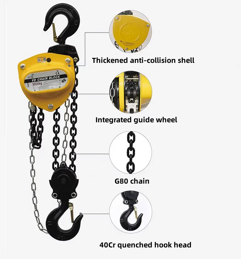 Factory Price 10 Ton Chain Block for Industry Building Construction ...