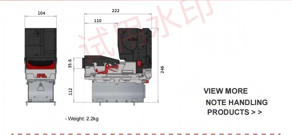 Market-leading Compact Banknote Recycler 30 Banknotes 2.2kg Weight SSP ...