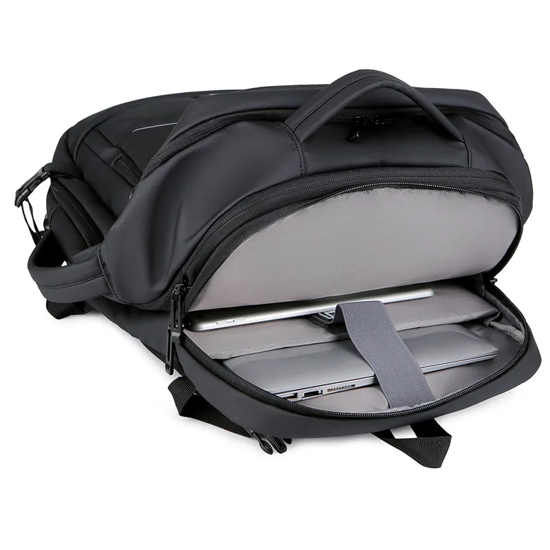 Black Expandable Travel Backpack & Laptop Bag With Usb Charging