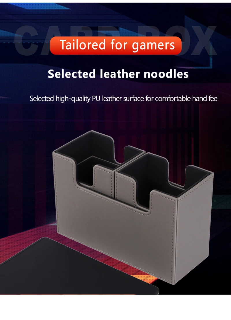 Standard Board Game Box Size - Magnetic Flip Leather Deck Boxes for Storage