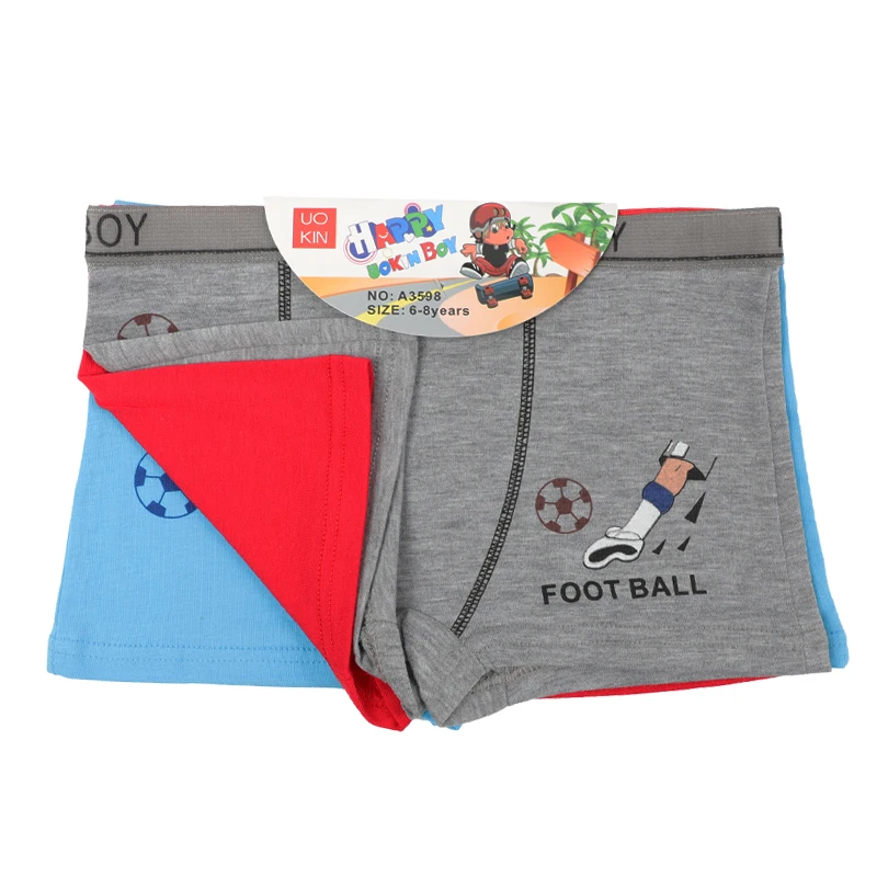 Uokin Cartoon Cotton Print Boy Boxer Briefs Shorts Soft Breathable 4-10 ...