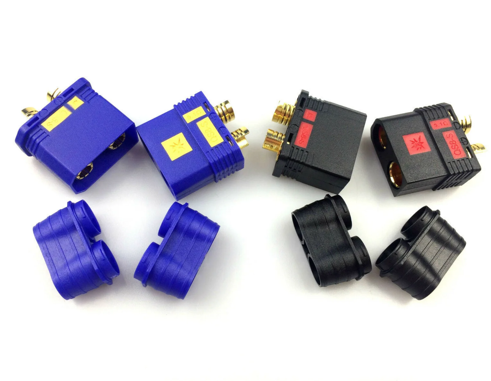 10 Pairs QS8-S Anti-Spark Connector Set Male And Female for RC Lipo ...