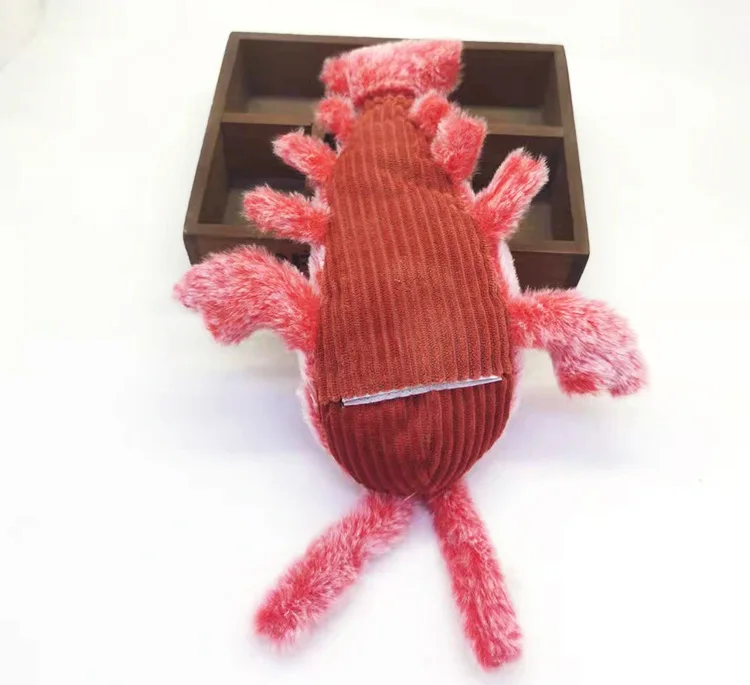 Cartoon Electric Flopping Lobster Cat Toy Jumping Shrimp Plush ...
