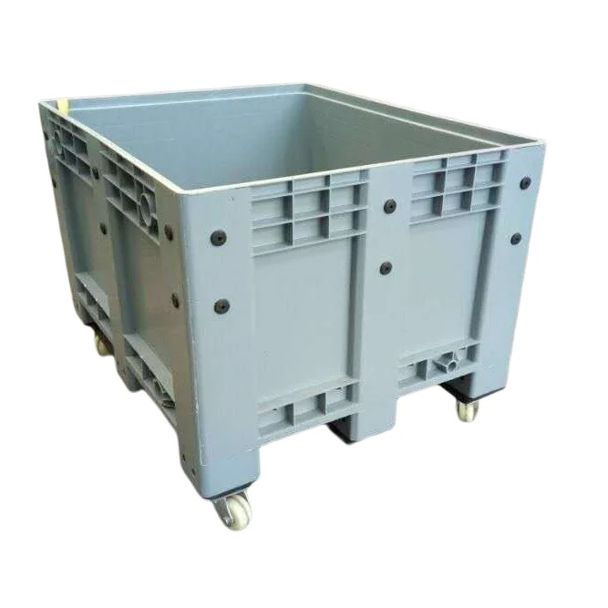 Hard Plastic Pallet Container with Casters Wholesale Plastic Pallet ...