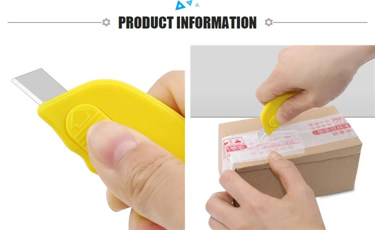 Multi Color ABS Plastic Box Cutters - Security Keychain Knife