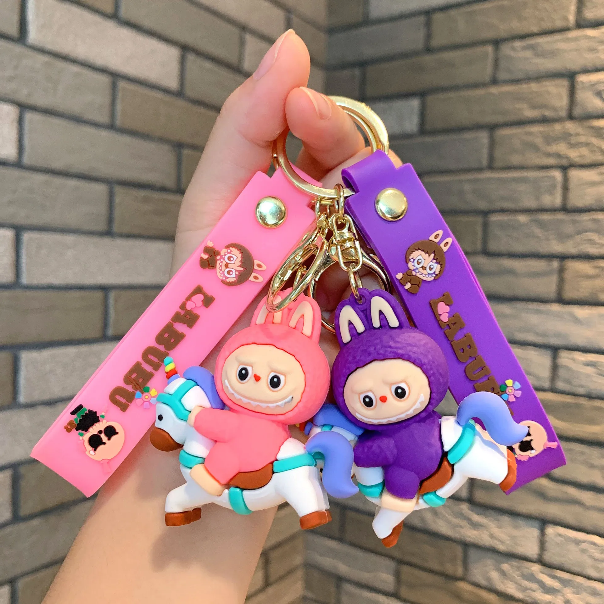 Unicorn Labubu Soft Rubber PVC Keychain - Cute Toy Pendant