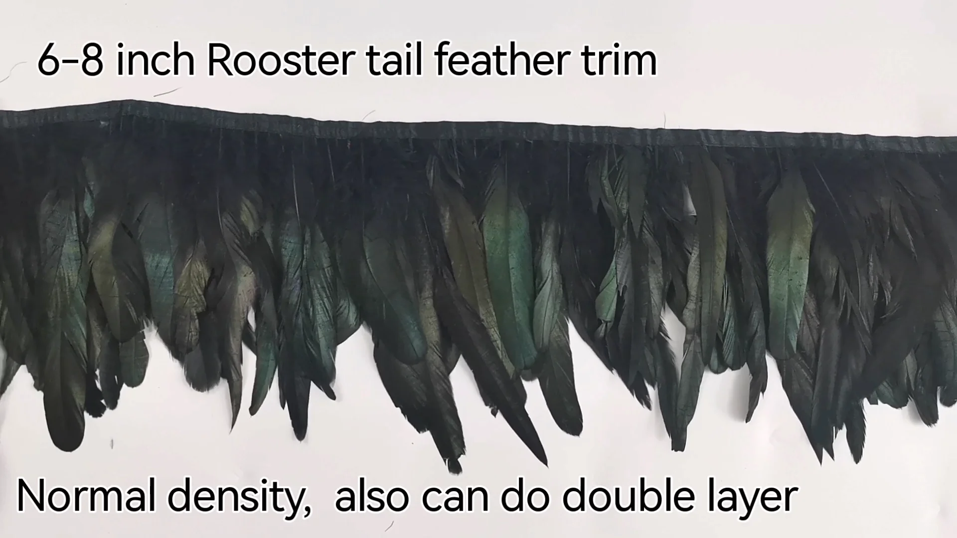 6-8inch Dyed Black Rooster Cock Tail Fringe Coque Carnival Feathers ...