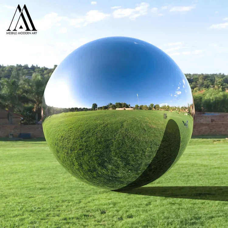 Custom Metal Garden Sphere Landscape Decoration Large Outdoor Mirror ...
