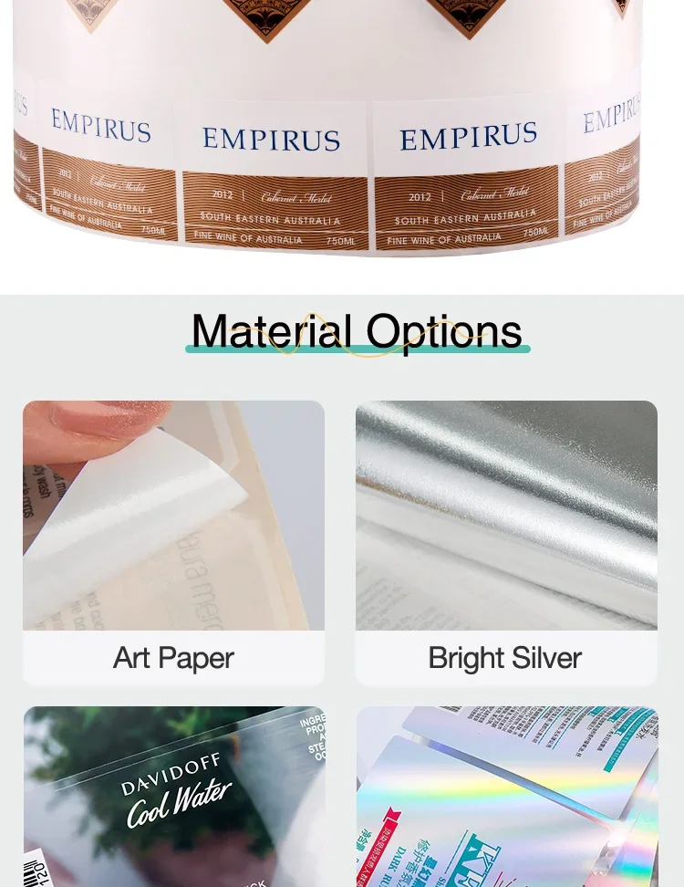 Custom Printing Gold Foil Hot Stamping Matt Textured Grain Paper Label ...