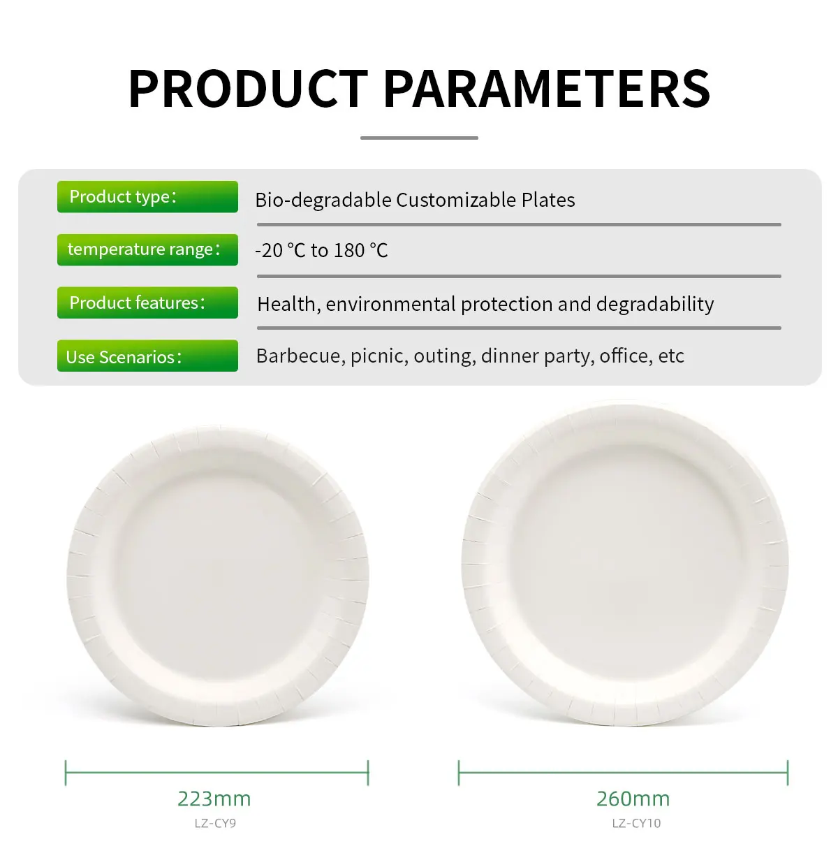 Luzhoupack Custom Design Your Own Paper Plates 9 In Round Paper Plates ...