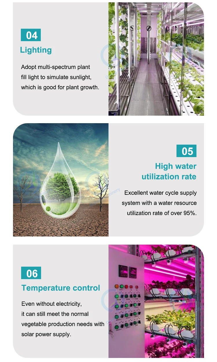 Intelligent Control Hydroponic Shipping Container Greenhouse Vertical ...