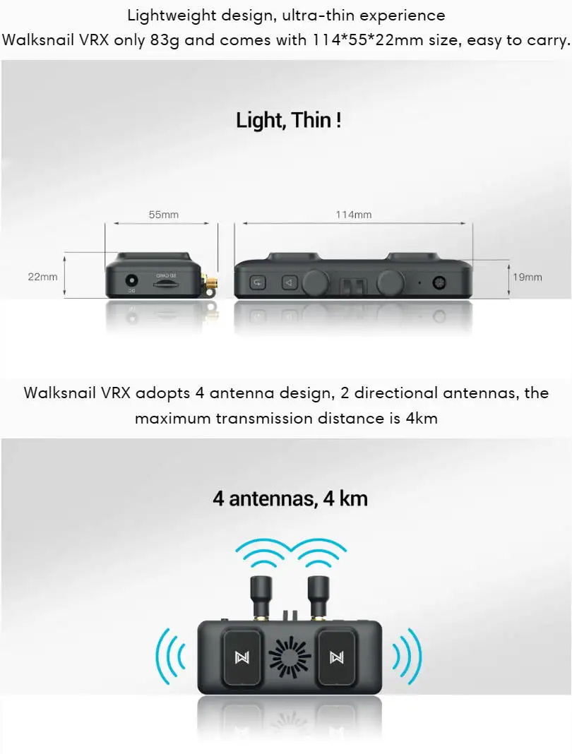 Walksnail Avatar Vrx With Avatar Hd Pro Kit (single) For Fpv Drones ...