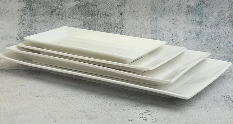 16 Inch Rectangular Ceramic Porcelain Food Service Trays - Buy ...