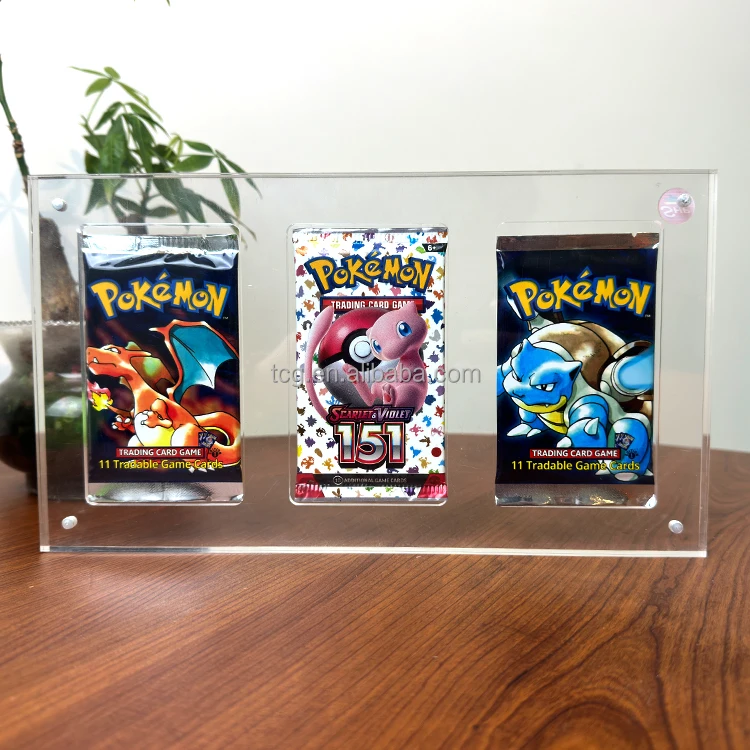 TCG Custom Clear Acrylic Pokemon Booster Pack Case