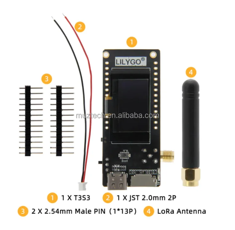 Esp32-s3 Lilygo T3s3 V1.0 Lora Sx1280 2.4g Wifi Bluetooth Wireless ...