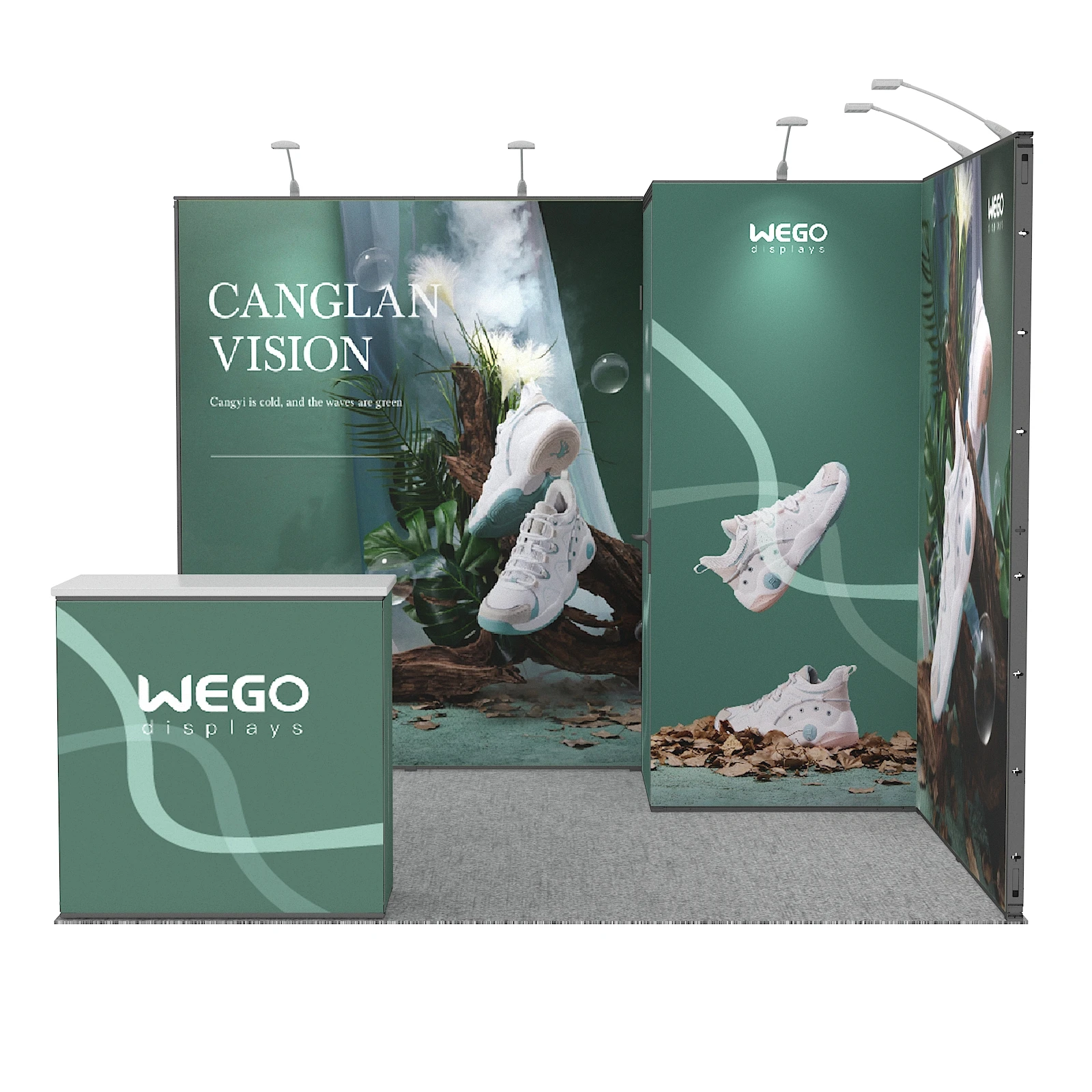 3x3 Expandable Trade Show Booth - Easy Setup & Storage