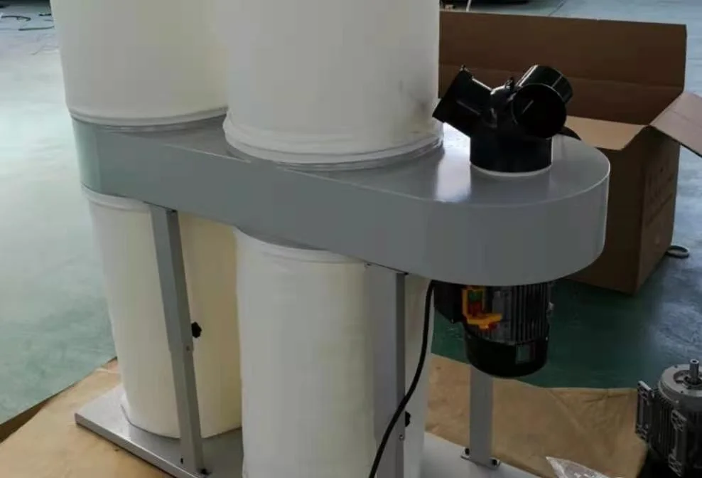 3kw Dust Collector Extractor Filter For Woodworking Machine Two Bags ...
