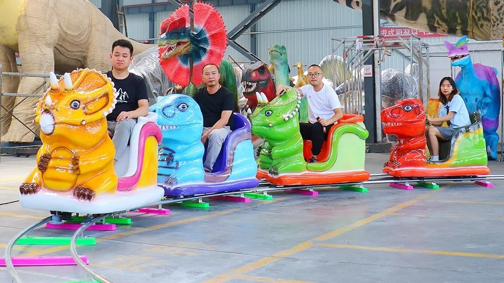 Amusement Park Shopping Mall Cartoon Dinosaur Animals Children Track ...