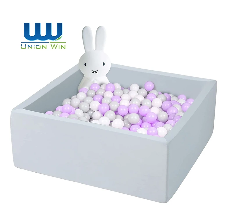 High Resiliency Foam Kid Soft Play White Pastel Tiny Square Ball Pit ...