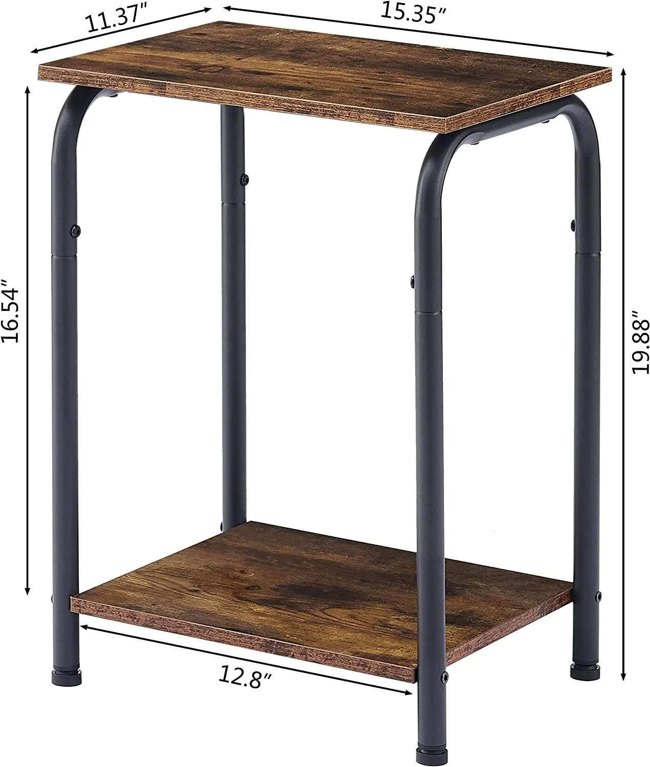 2-layer End Table With Storage Rack Industrial Metal Frame - Buy Modern ...