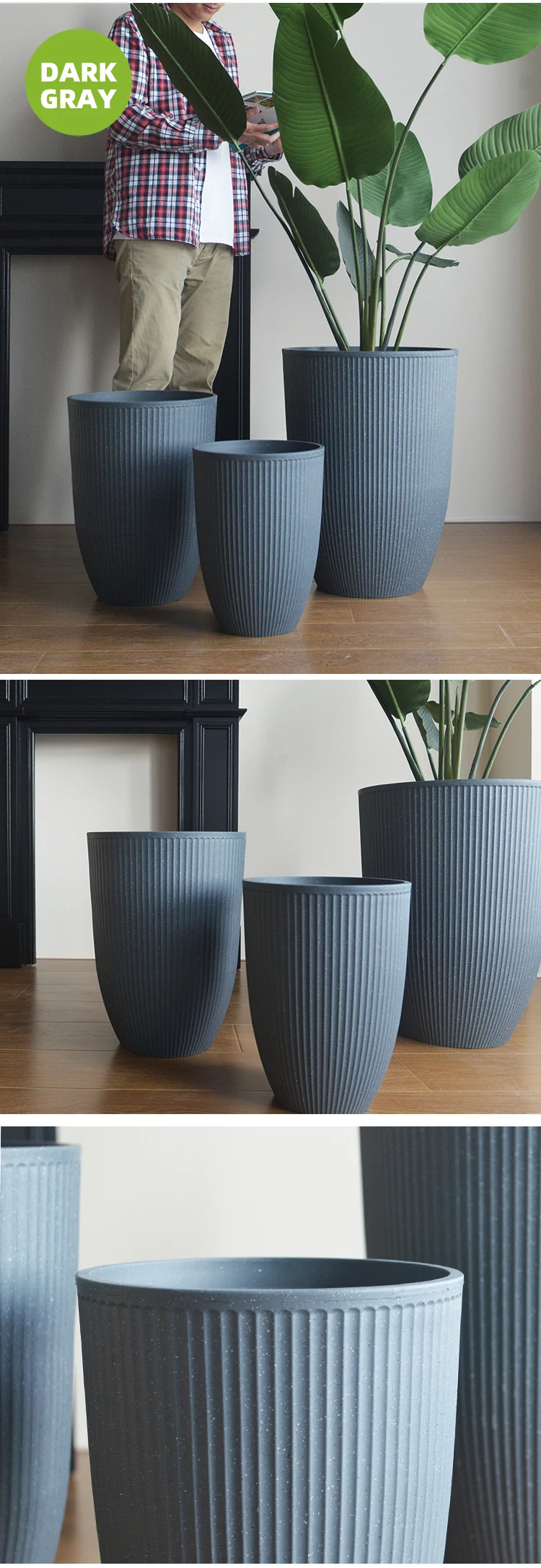 Factory Directly Sales Plastic Outdoor Planters Large Tall Plastic ...