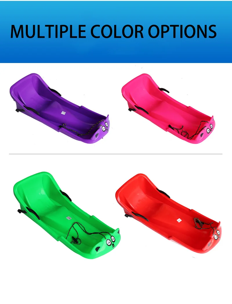 Winter Outdoor Durable Plastic Snow Sled Fun Snow Sledding Children ...
