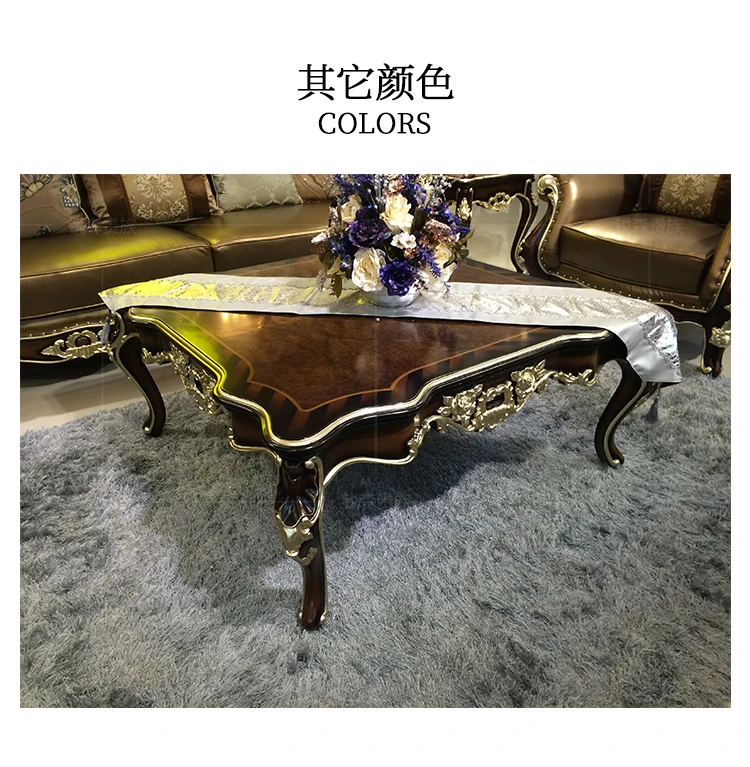 Mo Lan European Style Solid Wood Veneer Square Large Tea Table Luxury ...