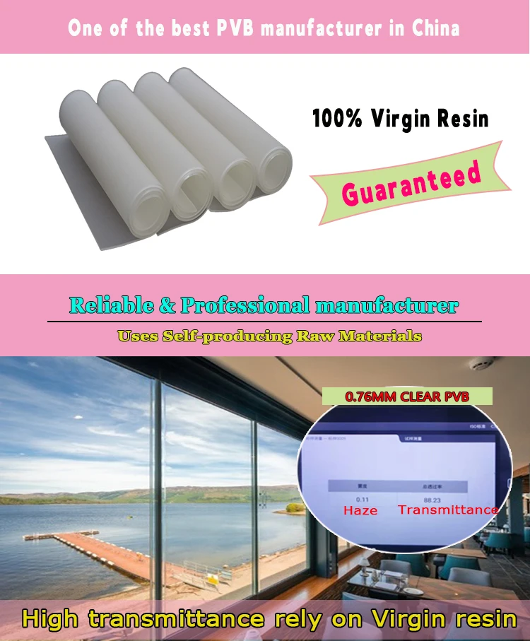 Clear 1.52mm Bulletproof Pvb Film For Building And Car Glass - Buy ...