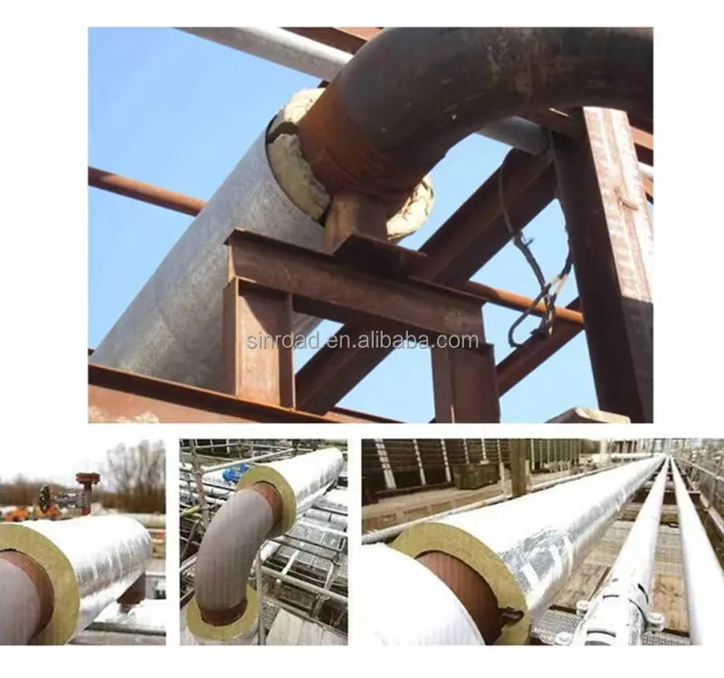 Astm Thermal Insulation Rock Wool Pipe Of Density 100-150 Kg/m3 For ...