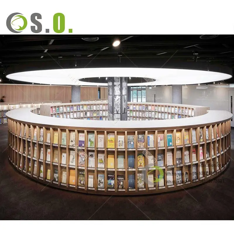 Professional Design Metal School Library Book Racks Wooden Display ...