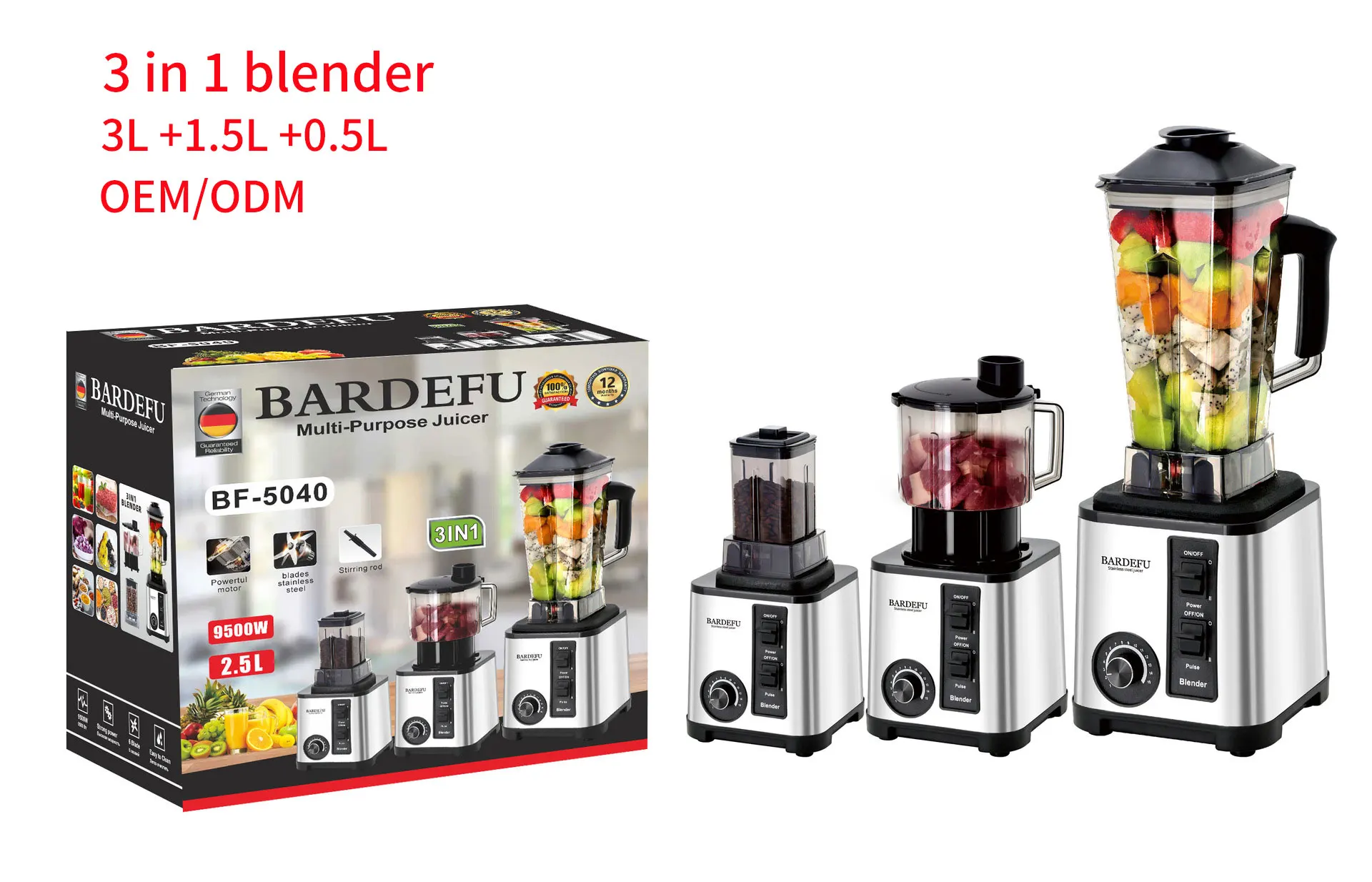 3 in 1 Silvercrest Blender - Heavy Duty & Multifunctional