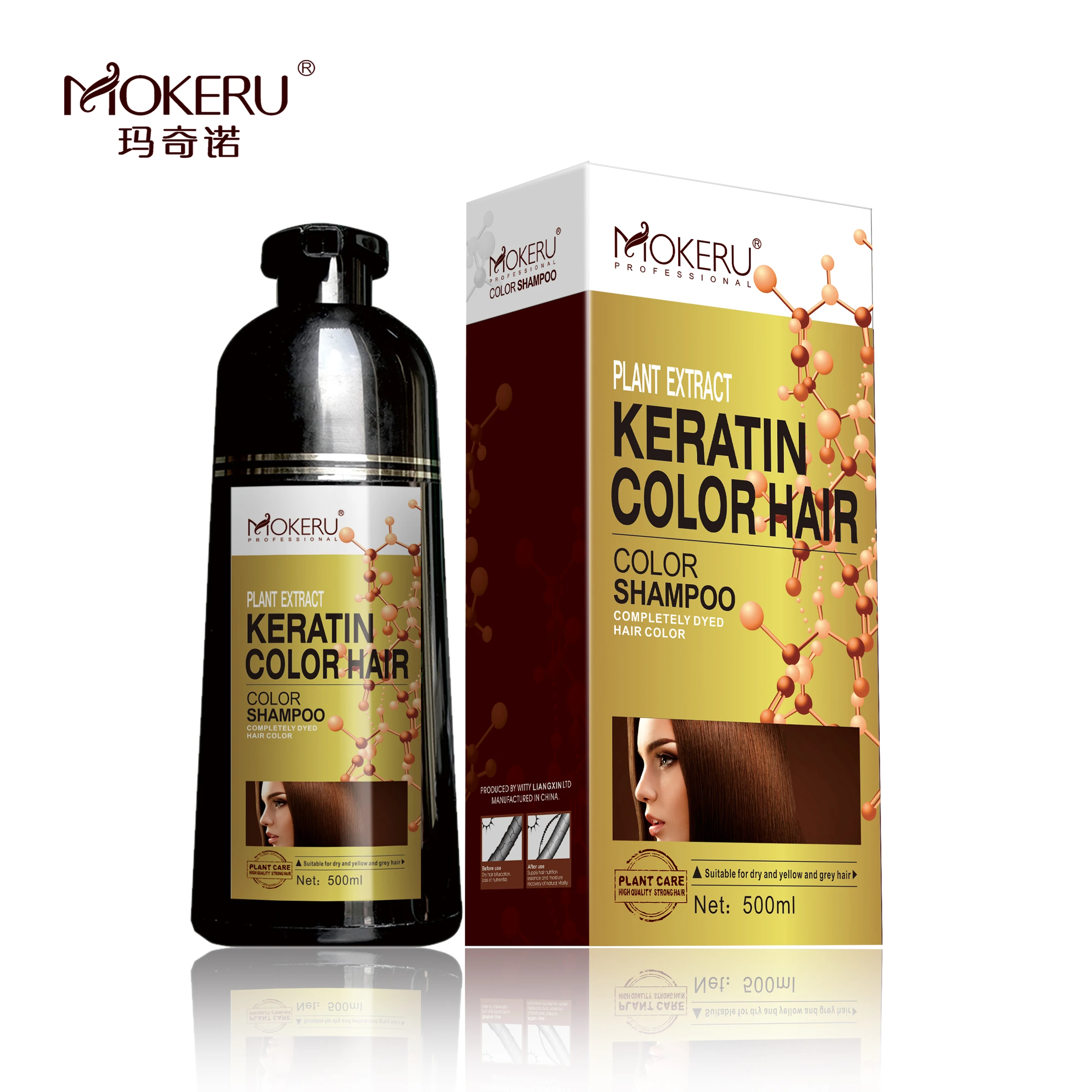 Mokeru-champú para tinte de cabello, tinte permanente para el cabello ...
