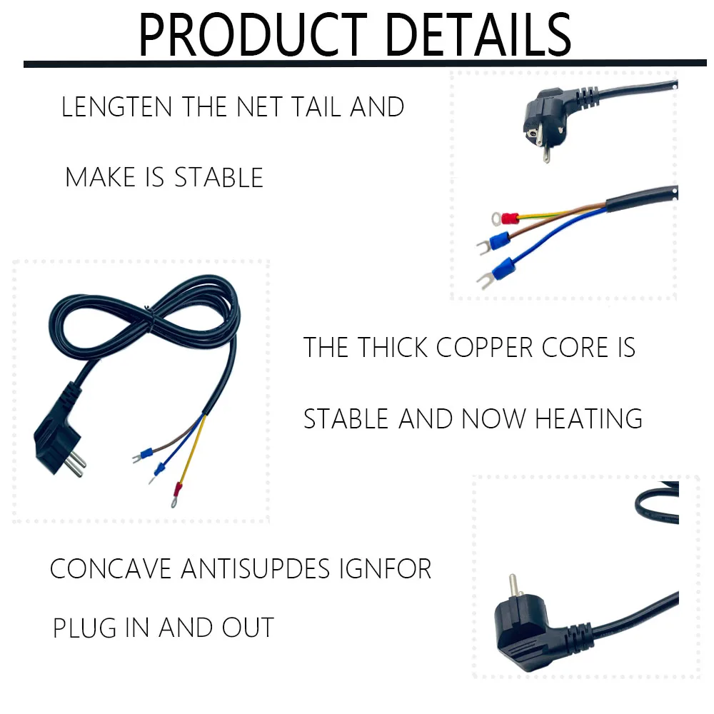 High Quality Expandable 3-pin Replacement Power Cord Small Appliance ...