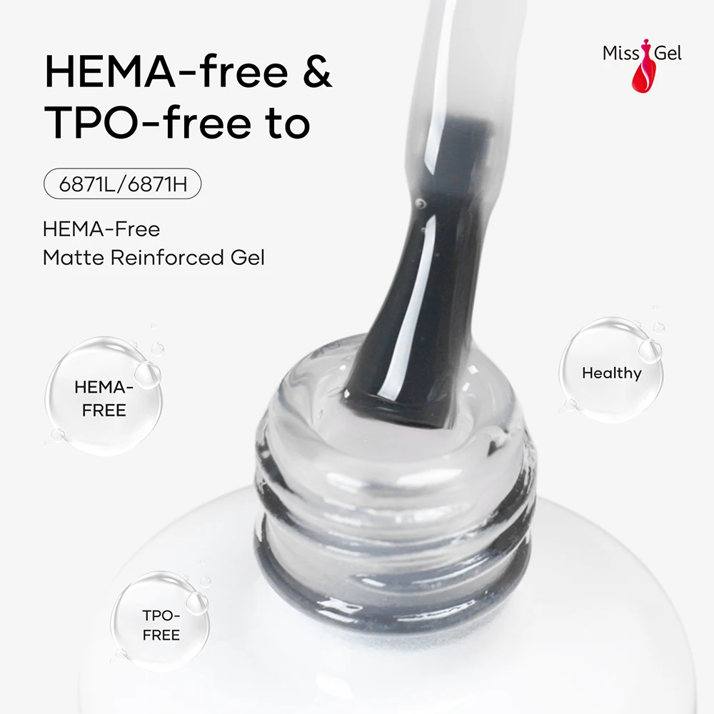 Miss Gel Hema Free No Wipe Matte Top Coat Strong Base Coat Functional Reinforcement Gel Polish ...