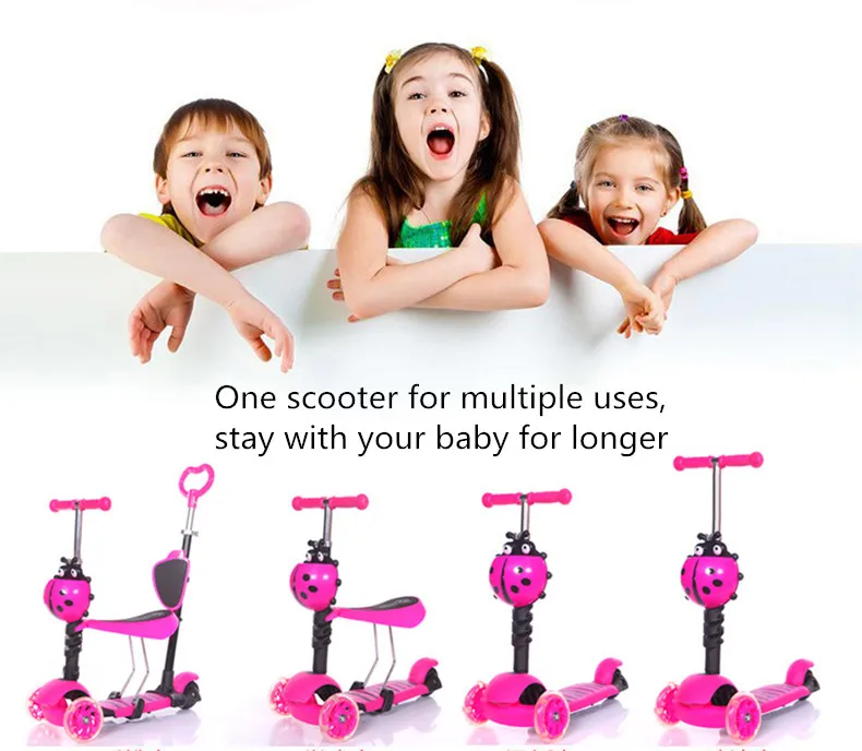 Wholesale Kids Plastic Kick Scooter Unisex Kids Scooter Baby With Seat ...
