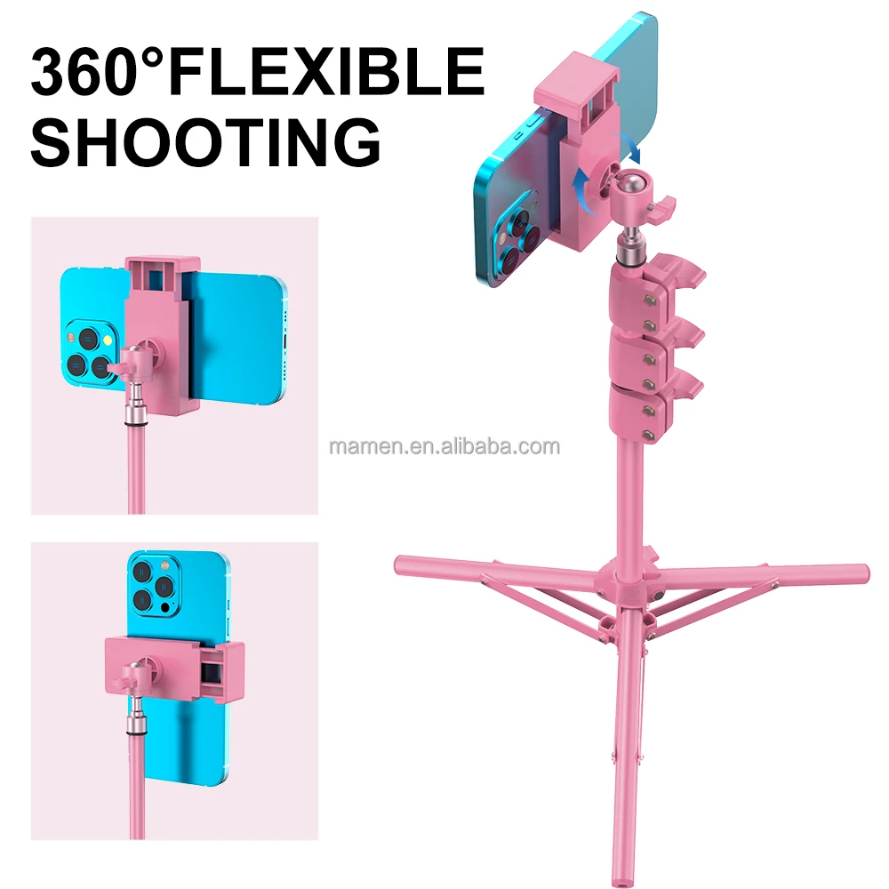 67"170cm Pink Color Tripod Stand - Universal Screw Connector