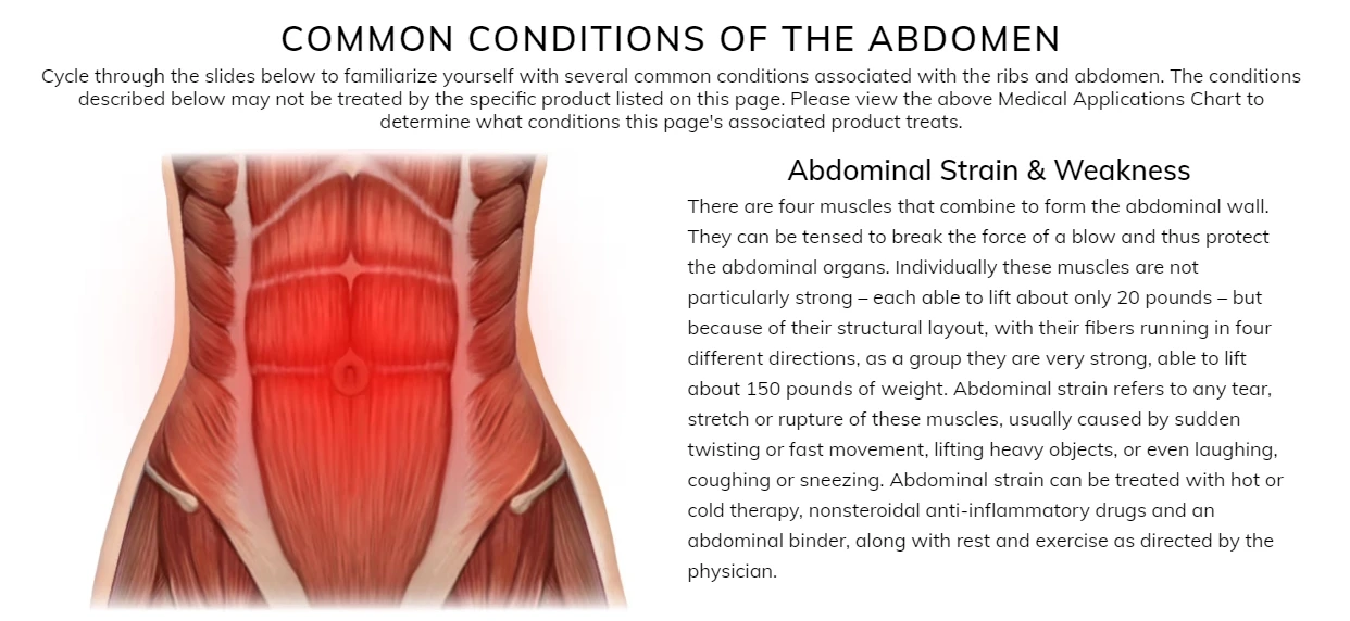 Abdominal Strain Belt - Post Surgical & Rib Fracture Support
