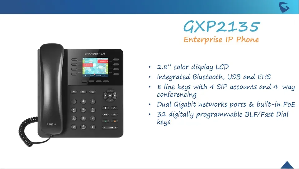 Grandstream IP PHONE Color screen telephone Multi-line High Performance IP Phone Grandstream ...