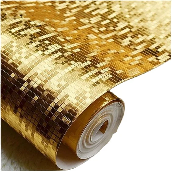 Golden Metallic Pvc Films For Pvc Wall Panel Decorative - Buy Metallic ...