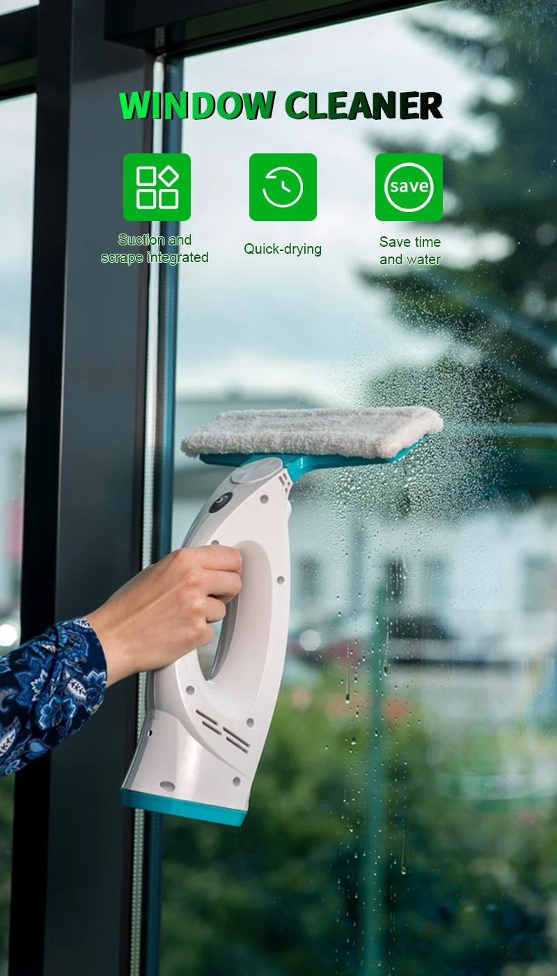 Electric Handle Rechargeable Vacuum Window Glass Cleaner For Car And ...