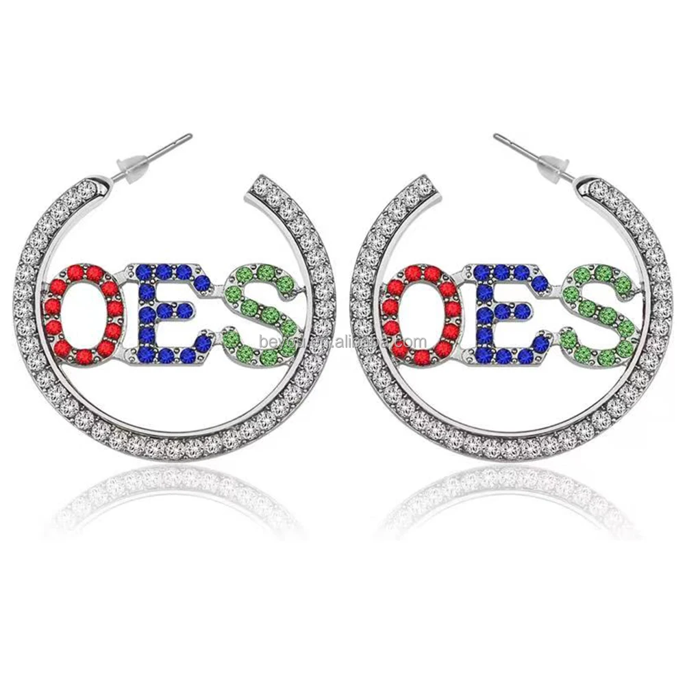 Order of The Eastern Star Sorority Gift Circle Bling Rhinestone OES ...