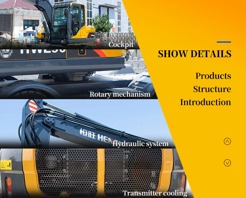 Multifunction Hydraulic Wheel 7 Ton 8 Ton 9 Ton Cab Excavator Mini ...