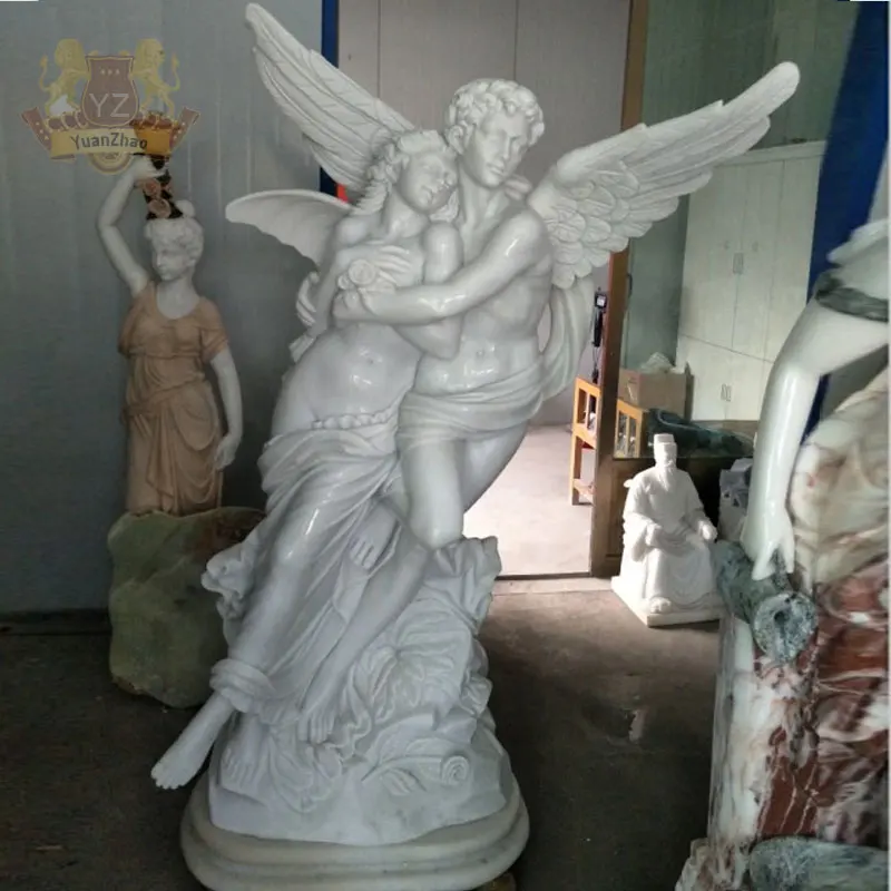 Marble Cupid Statue - Life Size Stone Carving for Gardens