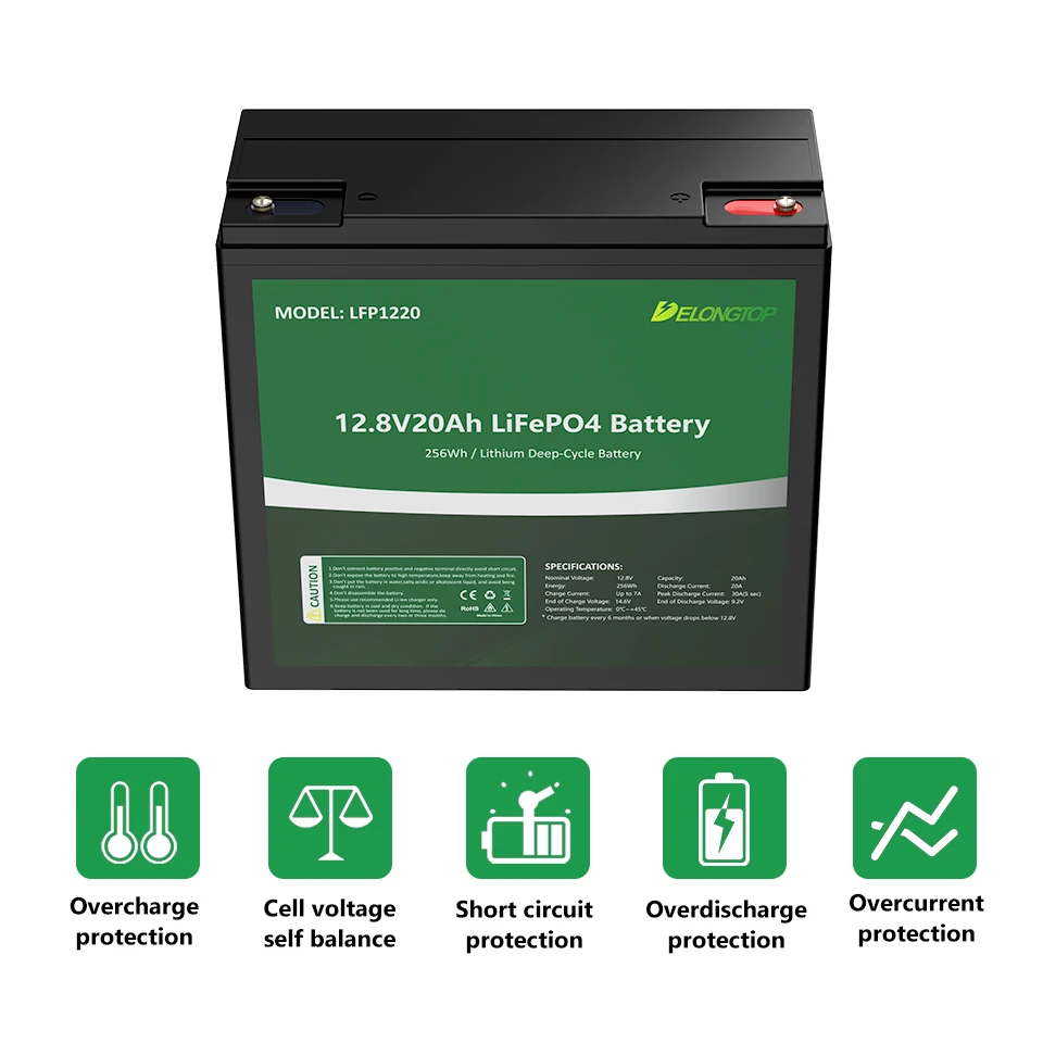Deep Cycle Battery 12 Volt 20ah 50ah Lifepo4 Rechargeable 100ah 200ah ...