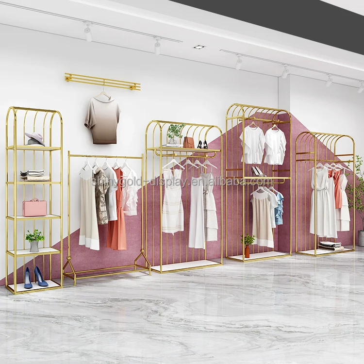 Commercial Luxury Racks Hanging Clothes Stands Display Racks Retails ...