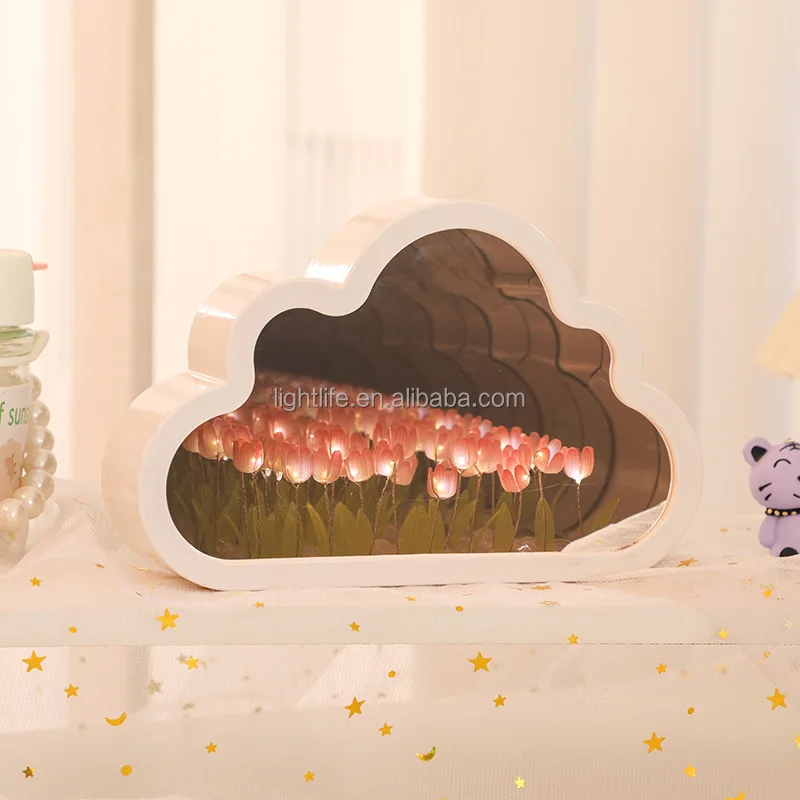 Hot Sale Handmade Diy Led Tulip Flower Night Light For Valentine's Gift ...