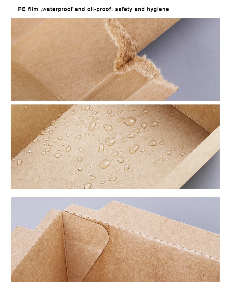 Custom Exquisite Disposable Kraft Paper Lunch Food Boxes Recyclable ...